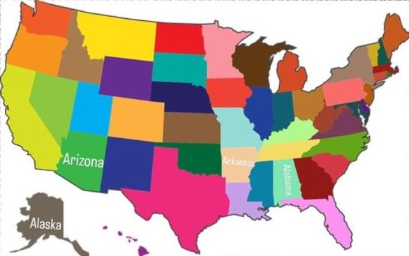 Us state beginning with A latter